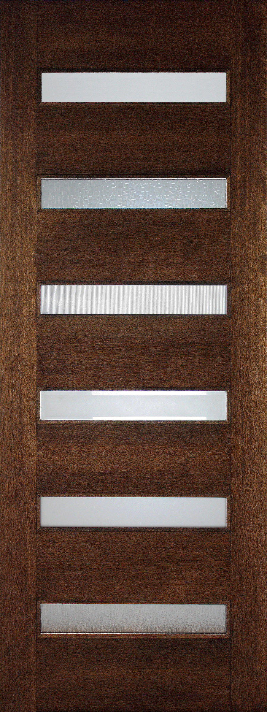 3080 Mahogany 6 Lite Horizontal - The Front Door Company
