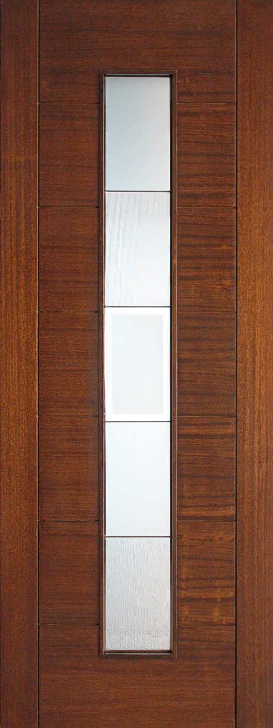 3080 Mahogany Vertical 1 Lite 2 The Front Door Company